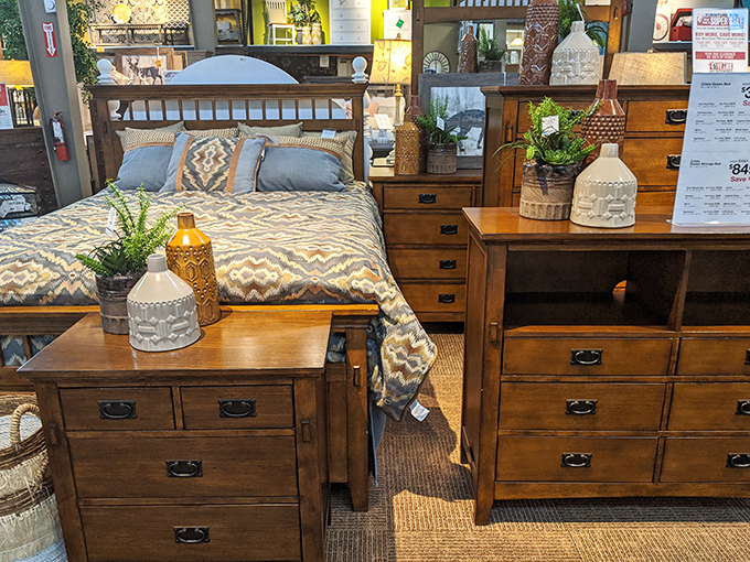 This bedroom set doesn't just say "sweet dreams"&mdash;it practically guarantees them with its mission-style craftsmanship and coordinated accessories.