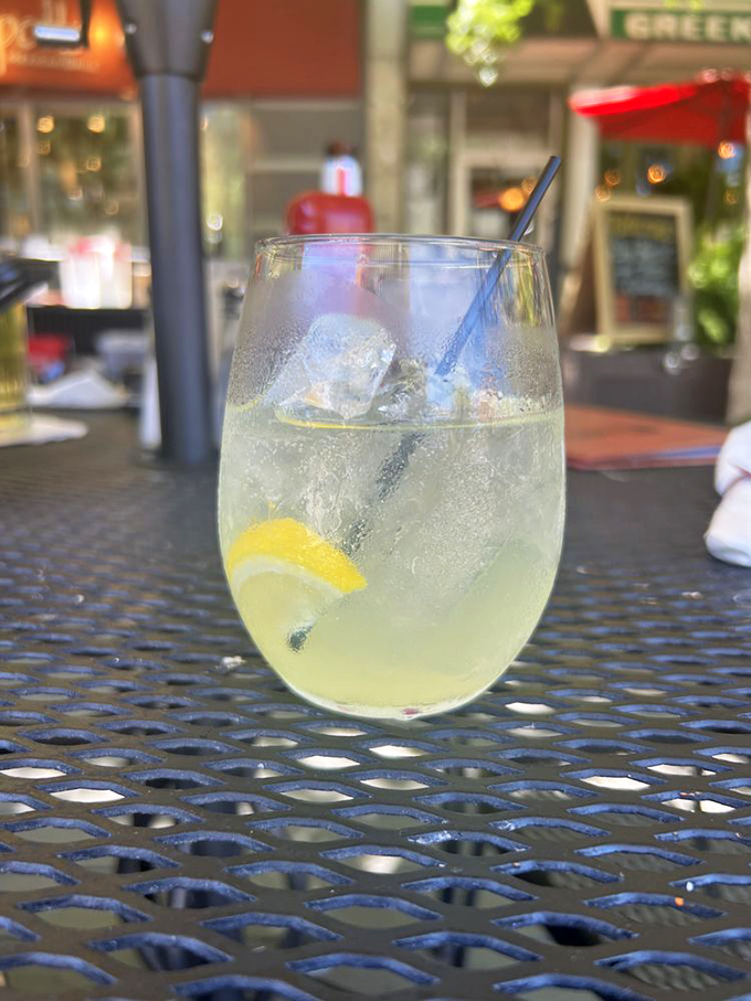A refreshing lemonade on the patio&mdash;because sometimes the perfect accompaniment to Mediterranean flavors is simply sunshine in a glass.