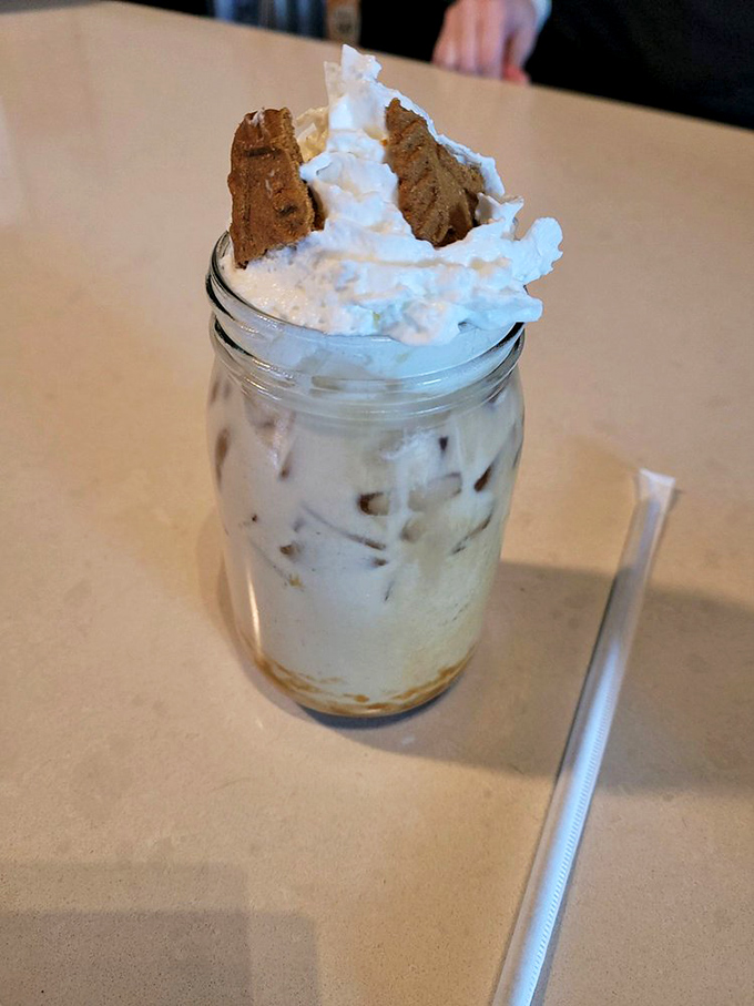 A mason jar dessert drink that makes you forget you're an adult with responsibilities – at least until the sugar rush wears off.