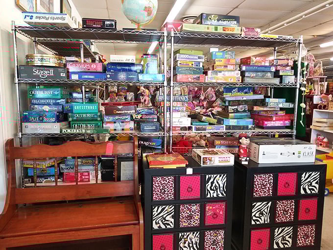 Board game paradise! Where family game nights of the past become the memories of your future, slightly used instructions included.