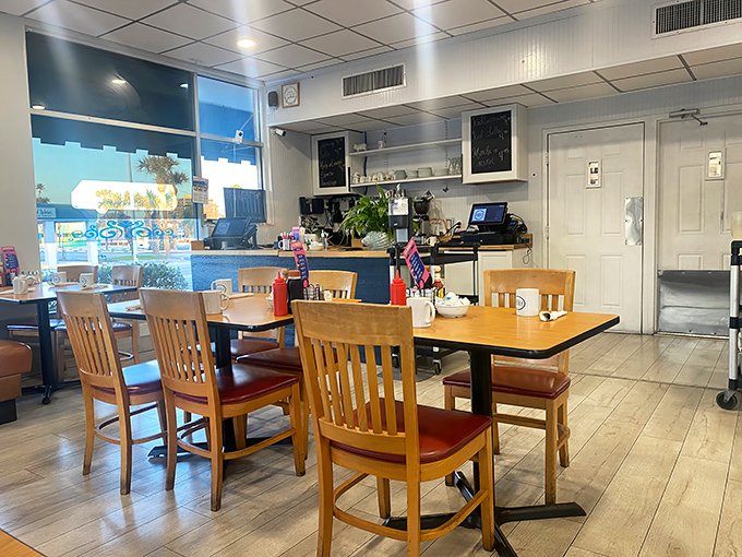 The casual interior balances diner comfort with caf&eacute; charm&mdash;where breakfast isn't just a meal, it's a morning ritual worth savoring.