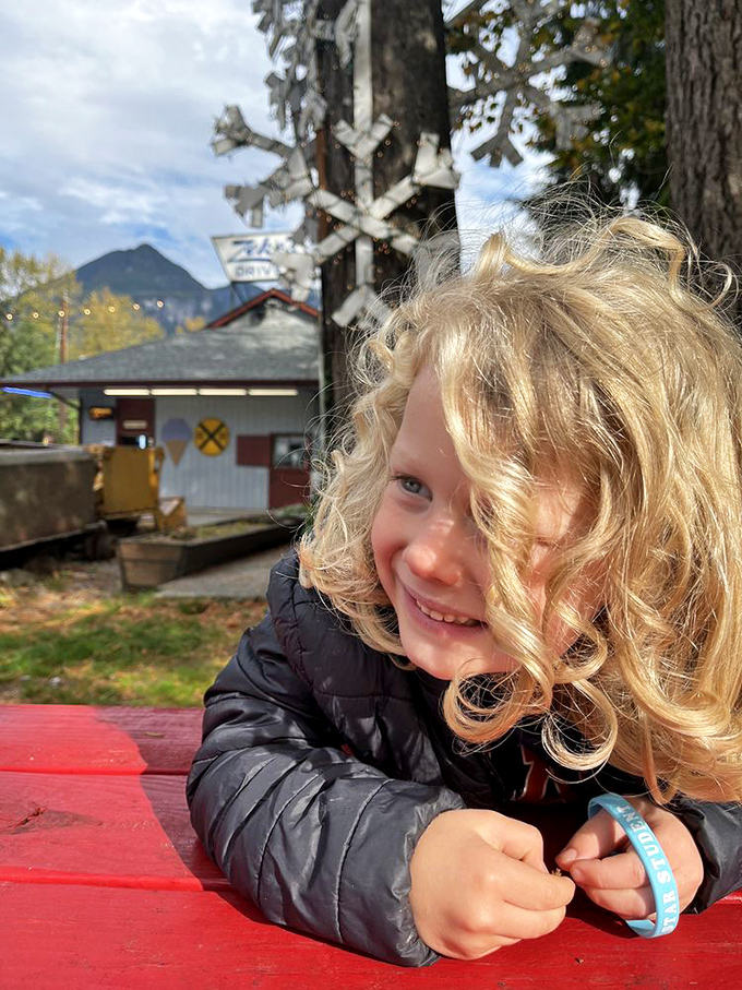 Mountain air, red picnic tables, and childhood joy&mdash;some expressions of happiness never change, regardless of generation or geography.