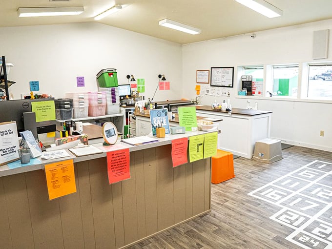 Command central&mdash;where your former fashion favorites are processed for their second act on the retail stage.