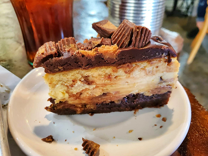 This isn't just dessert &ndash; it's a multi-layered engineering marvel that somehow balances richness and sweetness in perfect chocolate harmony.