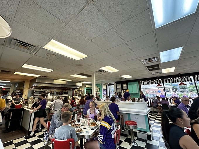 Where LSU purple and gold replace red, white, and blue. Game days at Louie's are when breakfast becomes a team sport and everyone wins.