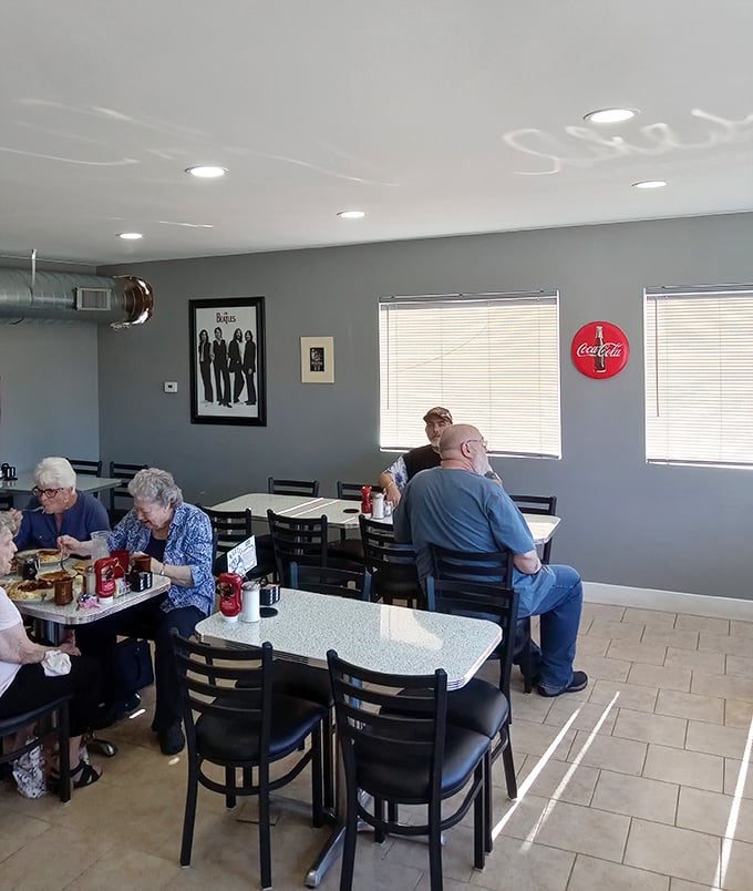 Regular customers become family here, where conversations pick up right where they left off last week.