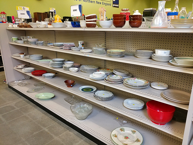 Dish department: where you can finally replace that plate your spouse dropped and assemble a dinner set with character.