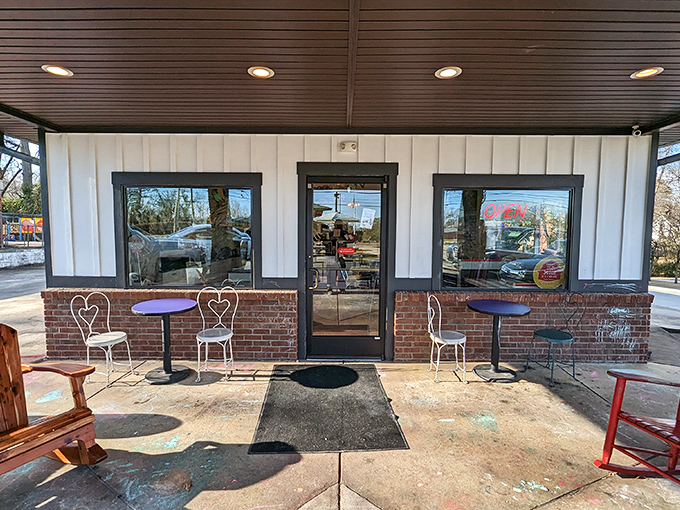 The entrance to O Town&mdash;where the screen door's squeak might as well be saying "Welcome to your happiest childhood memory."