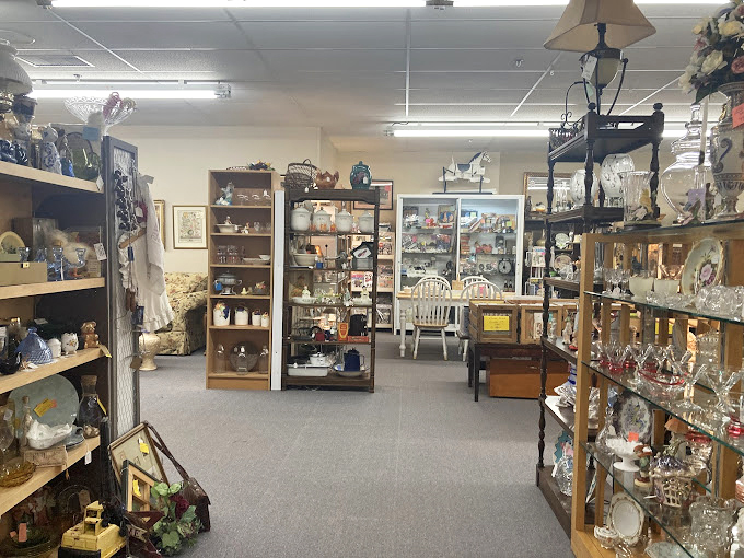 Crystal and porcelain treasures await new homes, their delicate forms capturing light just as they did in dining rooms decades ago.