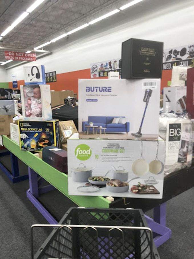 From cookware sets to science kits, the bins offer a delightful jumble of possibilities that would make Marie Kondo both horrified and intrigued.