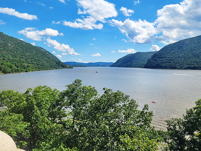 The Hudson River cradles the island in its timeless embrace, the same waters that once carried supplies to Bannerman's unusual business venture.