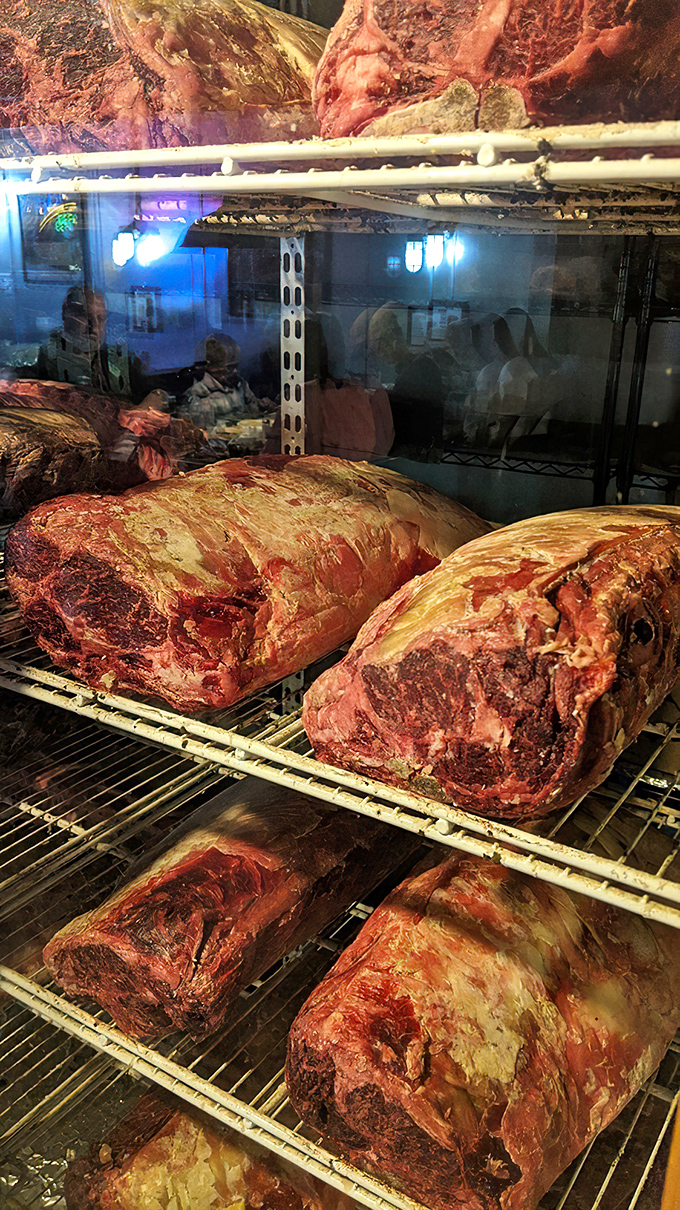 Behold the aging room&mdash;where patience transforms good beef into greatness through the miracle of time and temperature.