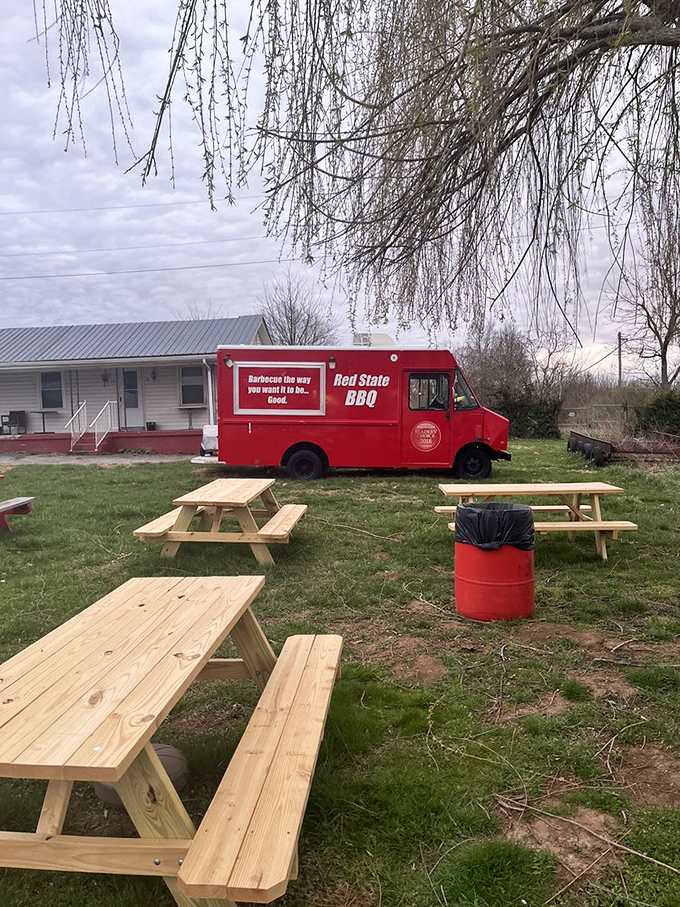 Their food truck brings the smoky goodness to you, with picnic tables that practically beg you to linger over one more helping of brisket.