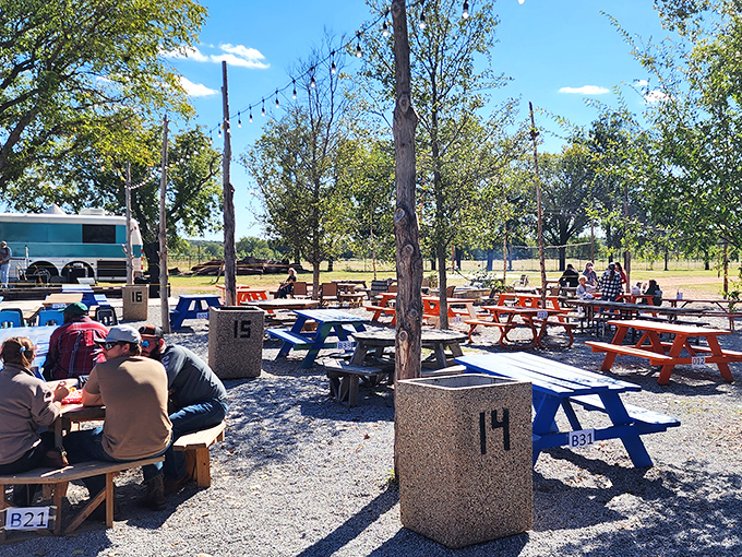 Outdoor dining where the fresh air somehow makes everything taste better. Picnic tables that have witnessed countless "this is the best chicken ever" declarations.