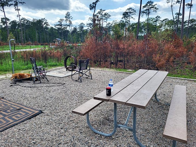 Picnic perfection awaits with this no-frills setup that somehow makes sandwiches taste better than any five-star restaurant could manage.