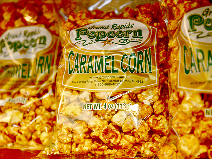 Grand Rapids Popcorn's caramel corn &ndash; because sometimes you need a salty-sweet intermission between ice cream adventures.