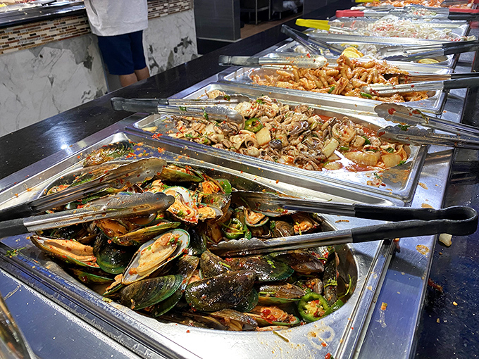 Mussels swimming in savory broth alongside other treasures from the deep. The ocean called&mdash;it wants to know how Phoenix got so lucky.