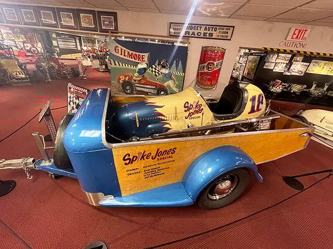 The Spike Jones Special midget racer proves good things come in small packages. This pint-sized speedster likely made just as much noise as its larger counterparts.