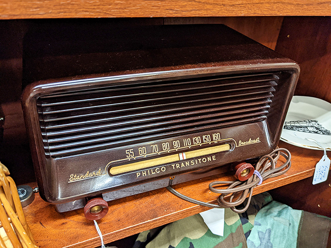 The Philco Transitone doesn't just play music&mdash;it broadcasts nostalgia. In its day, families gathered around this wooden wonder like we gather around Netflix.