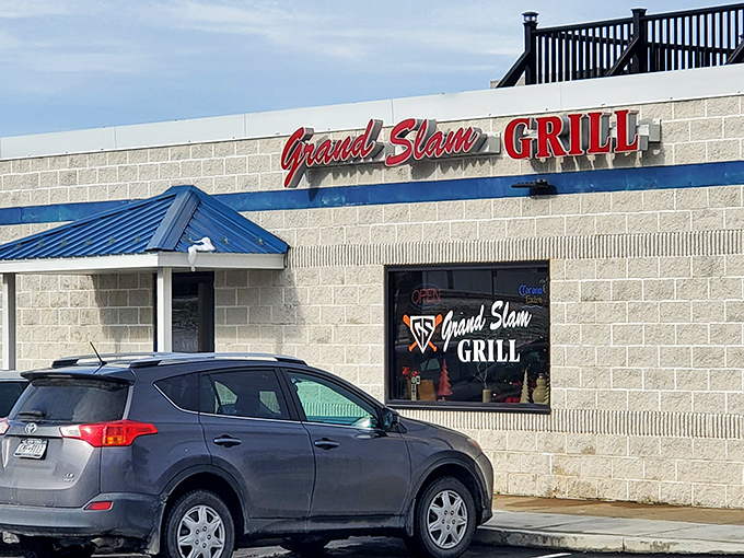 Grand Slam's straightforward stone building doesn't need flash&mdash;inside, steaks hit it out of the park with reliable precision.