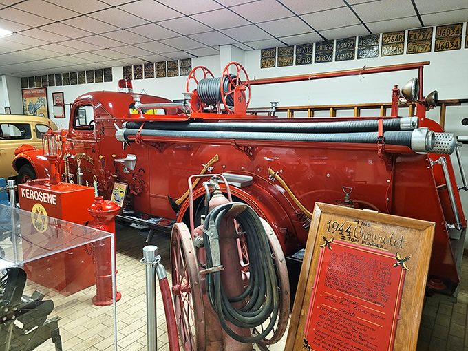 This gleaming 1944 Chevrolet fire truck reminds us that not all speed machines were built for glory&mdash;some were built to save lives.