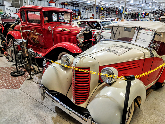 Cream and crimson beauties from automotive's golden age sit side by side, like the most delicious automotive ice cream sundae you've ever seen.