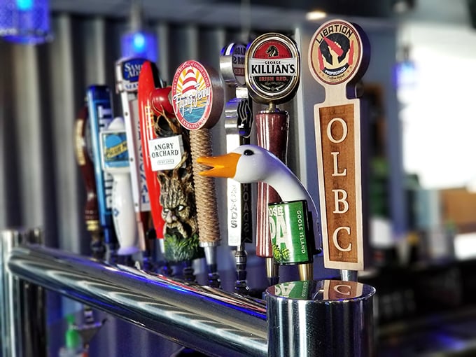 The tap handles stand at attention like soldiers guarding the gateway to relaxation&mdash;each one a different path to the same happy destination.