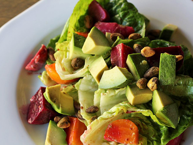 A salad that defies stereotypes &ndash; where beets and avocado prove that "healthy" and "delicious" aren't mutually exclusive concepts.