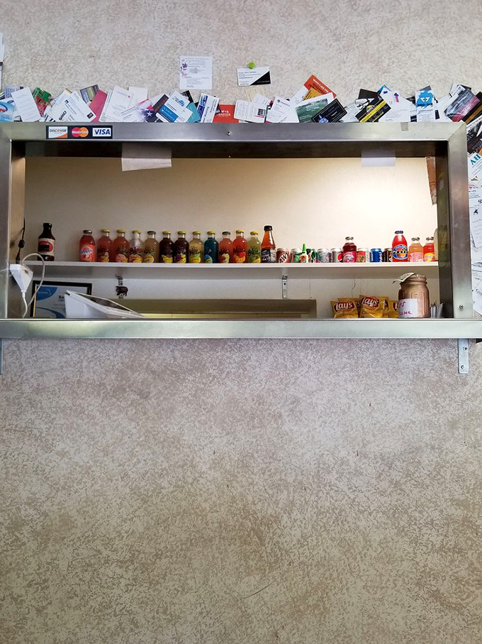 A rainbow of beverages stands ready to combat the glorious meat sweats that inevitably follow barbecue this good.