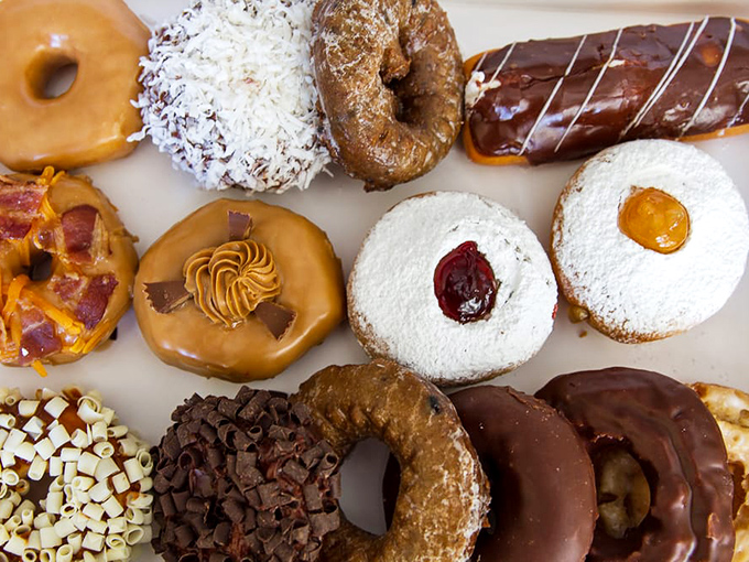 A box of assorted donuts sits like a painter's palette of possibility&mdash;each circle a different expression of the donut artist's vision and your imminent happiness.