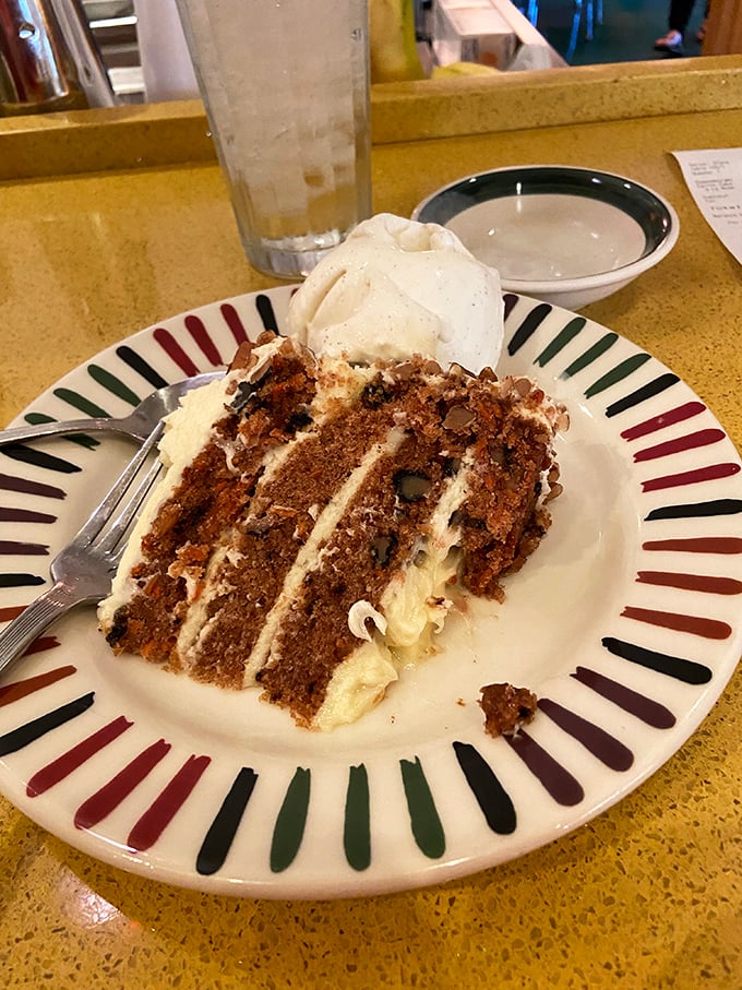 Carrot cake that makes you question why anyone bothers with fancy desserts&mdash;layer upon layer of spiced perfection with cream cheese frosting.