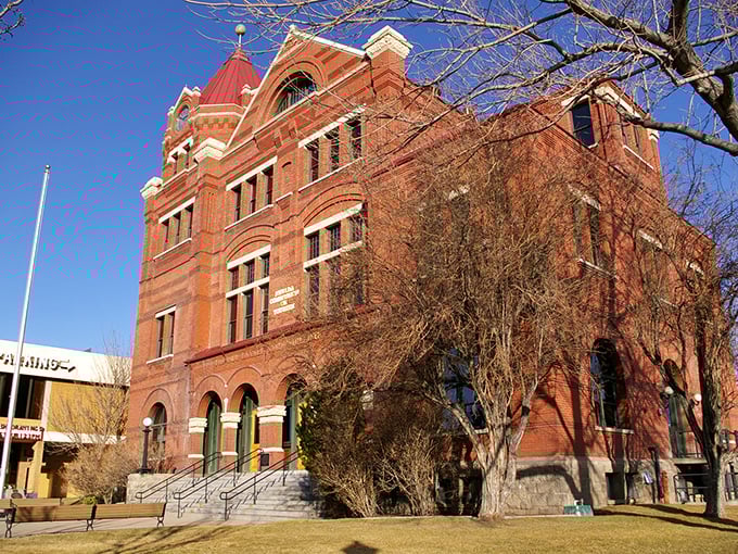 The historic Carson City Post Office, with its striking red brick facade, delivers architectural grandeur alongside its mail service.