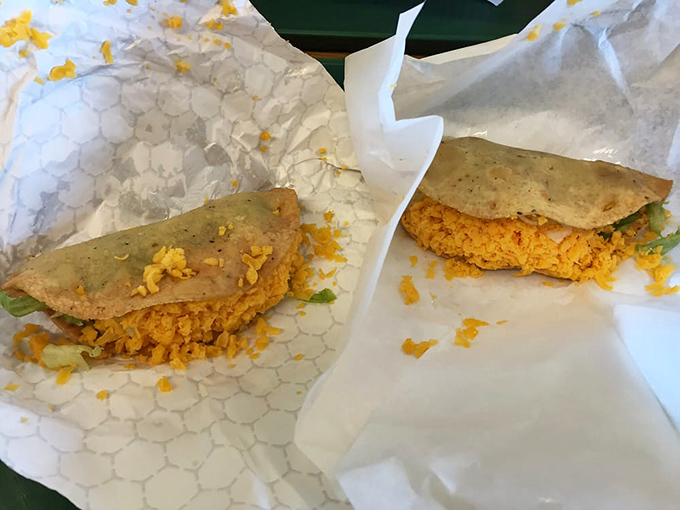 Tacos so authentic they should come with their own passport. The simple combination of tortilla, meat, and cheese is Mexican minimalism at its finest.