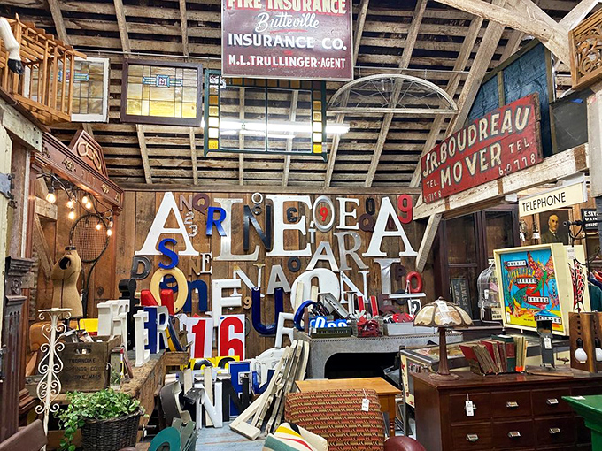 A typographical wonderland where salvaged letters spell out possibilities limited only by your wall space and imagination.