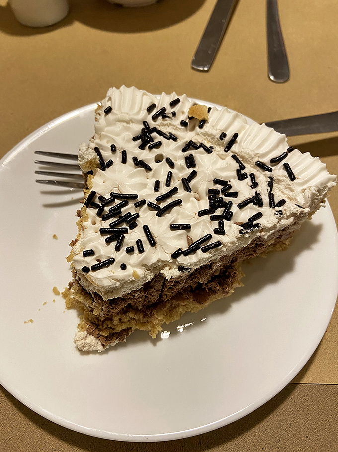 Cream pie with chocolate sprinkles&mdash;the dessert equivalent of a standing ovation. Your diet plan can resume tomorrow.