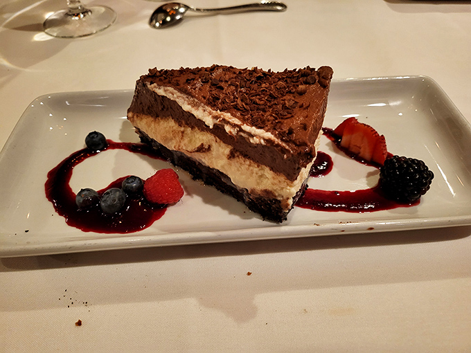 This layered chocolate dessert doesn't just end the meal&mdash;it provides the exclamation point that makes you immediately plan your return visit.