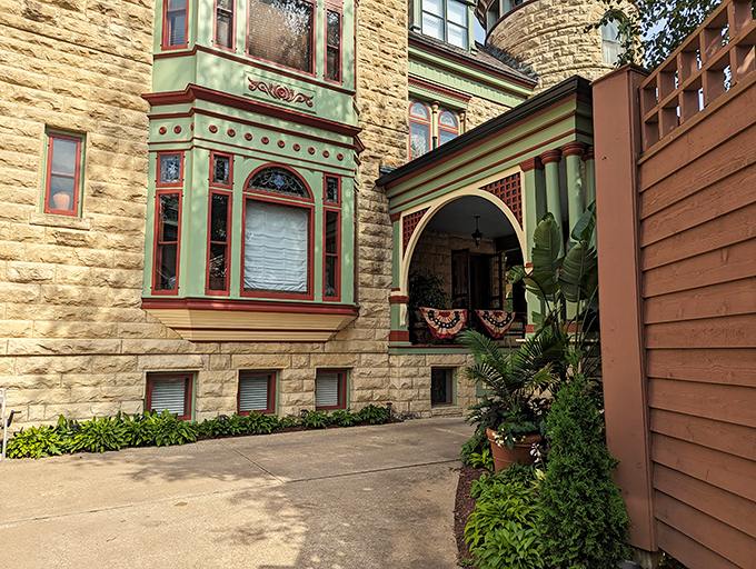 Even the castle's entrance says "you're not in ordinary Wisconsin anymore." Those stone walls have been turning heads for over a century.