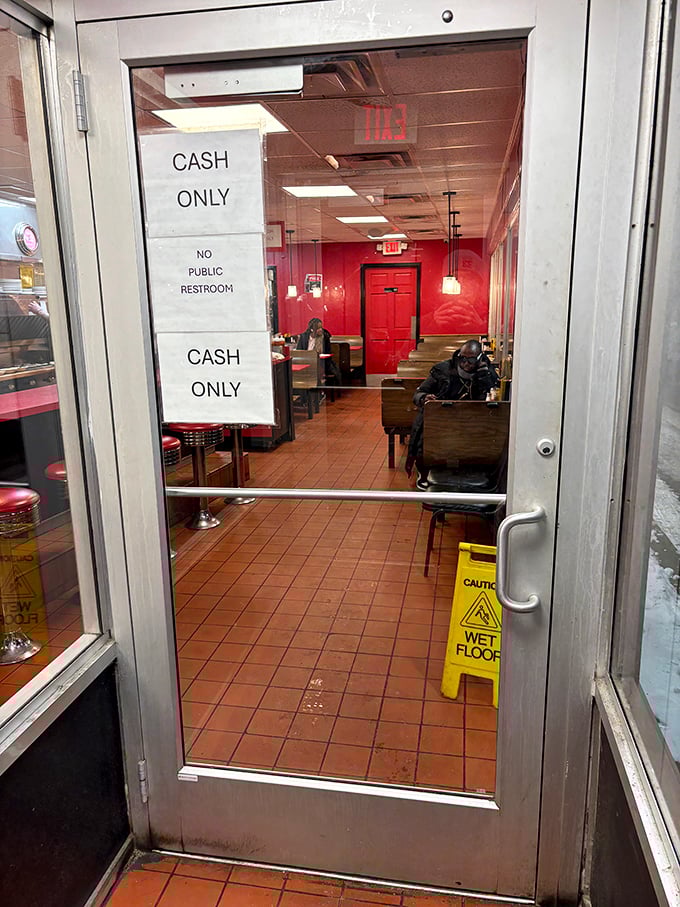 The "Cash Only" sign on the door &ndash; a charming reminder that some of life's greatest pleasures remain delightfully analog in our digital world.