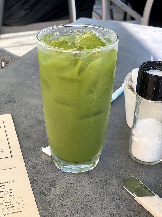 This vibrant green concoction isn't just a drink&mdash;it's liquid optimism promising wellness while you contemplate that side of bacon.
