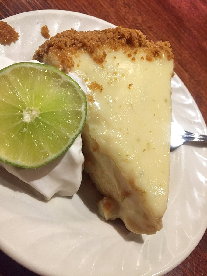 Key lime pie that strikes the perfect balance between sweet and tart. That graham cracker crust deserves its own fan club.