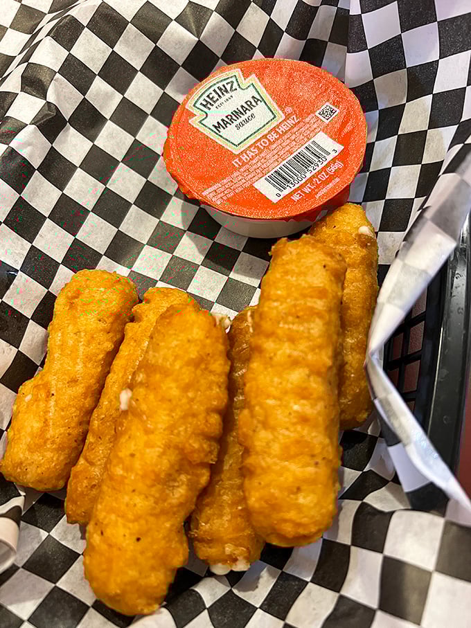 Mozzarella sticks: the adult version of string cheese that requires no justification beyond "because I deserve this today."