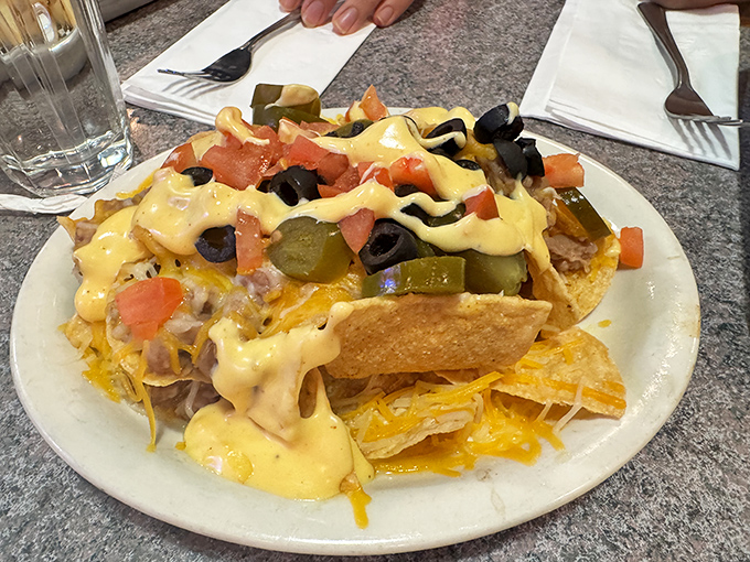 Nachos that require strategy to eat&mdash;every chip a potential treasure hunt of cheese, jalape&ntilde;os, and that magical nacho sauce worth diving for.