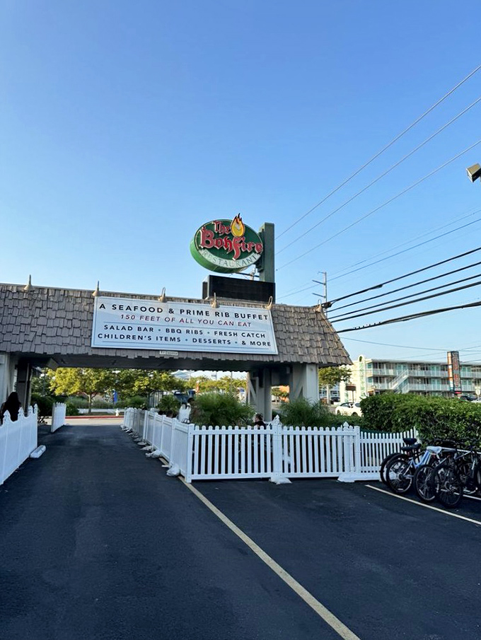 The entrance to food paradise &ndash; where that white picket fence isn't keeping you out, it's inviting you into a world of all-you-can-eat bliss.
