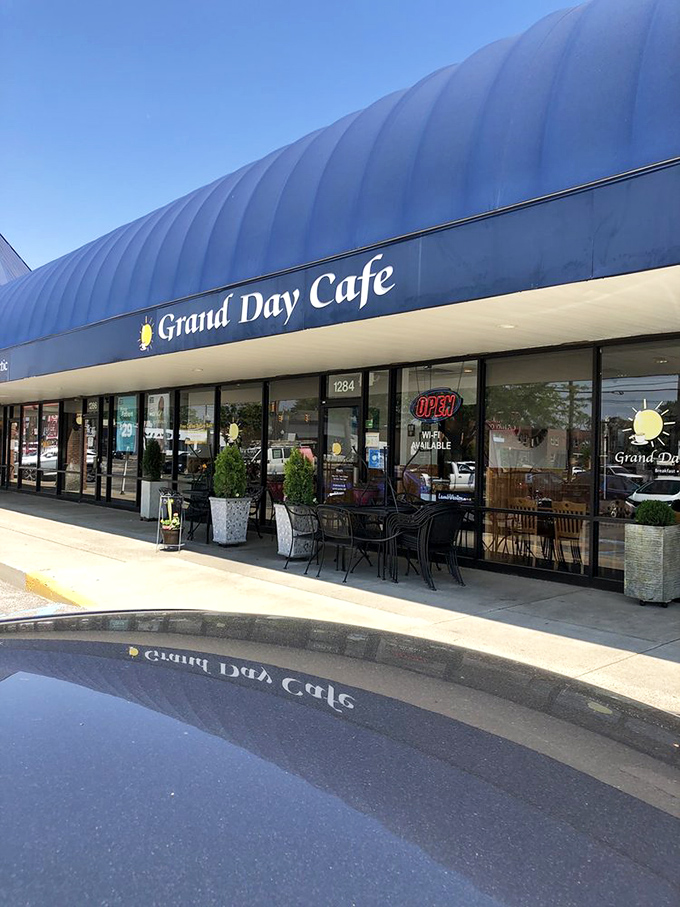 The exterior view that promises nothing fancy but delivers everything wonderful—like finding a bestseller in a plain book cover.