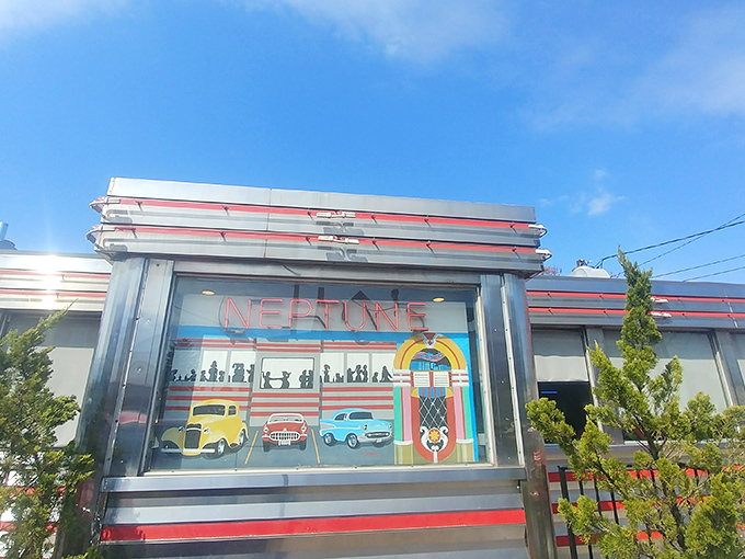 Morning sunshine reflecting off Neptune's polished exterior&mdash;a beacon of breakfast hope on a Lancaster street corner. Some landmarks don't need historical plaques. 