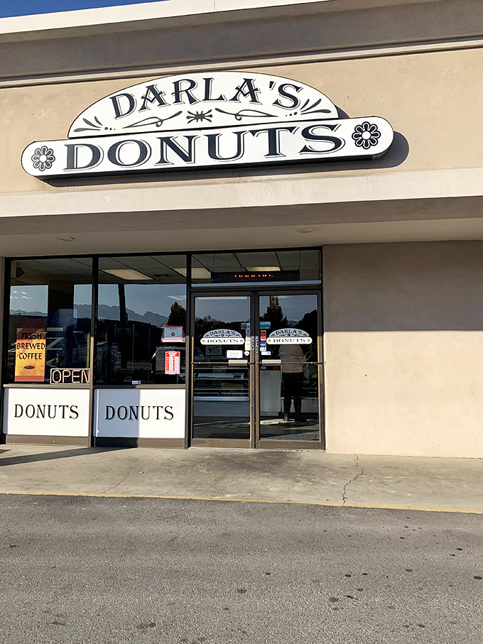 The morning sun casts a glow on Darla's storefront, as if nature itself is highlighting where you should be heading for breakfast.