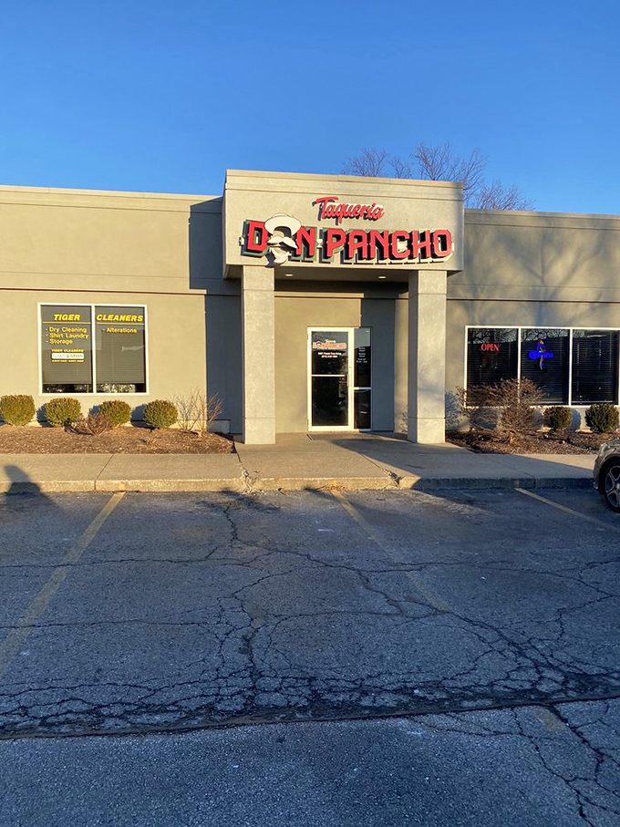 The sign that beckons taco enthusiasts from across Missouri – a beacon of hope for those seeking authentic Mexican flavors in the heart of the Midwest.