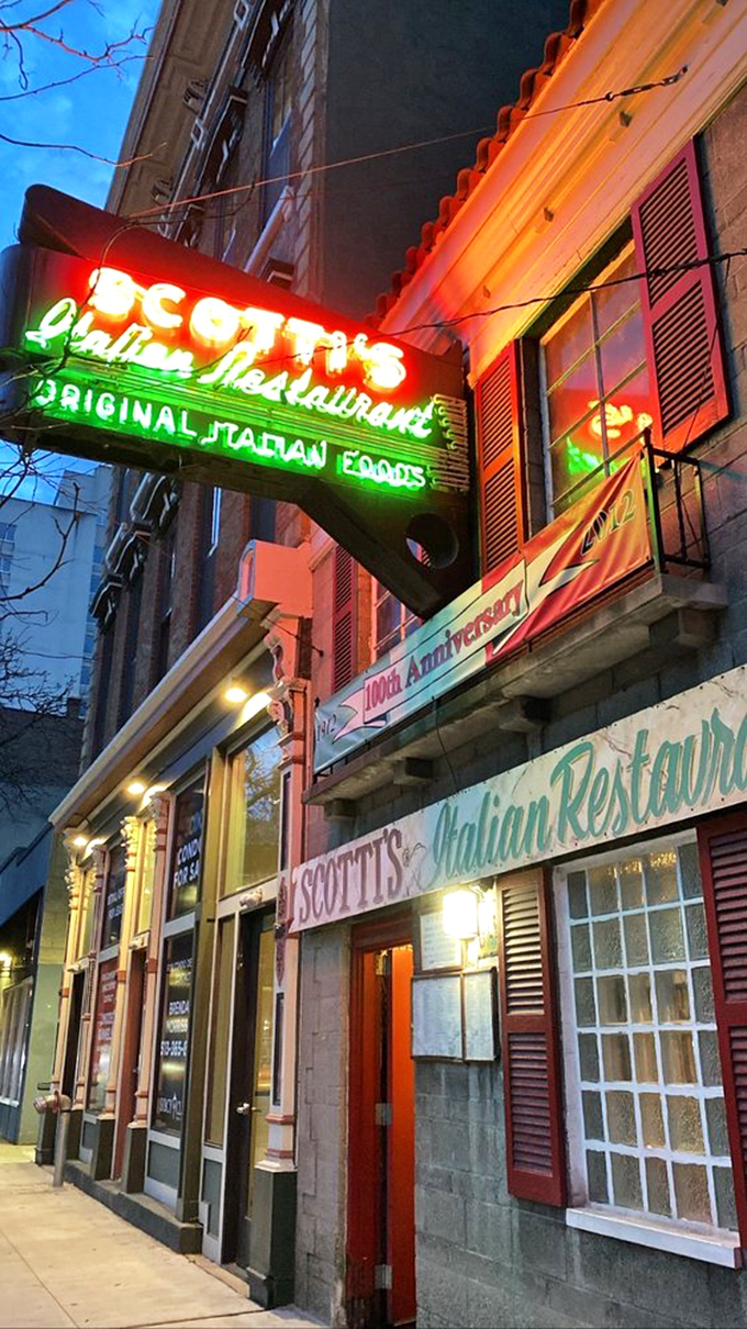 As evening falls, Scotti's neon glow transforms an ordinary Cincinnati street into a little slice of Italian magic. Some restaurants serve food; this one serves experiences.