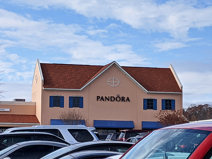 Pandora's storefront promises affordable sparkle and shine &ndash; because nothing says "successful shopping trip" like a new charm bracelet.