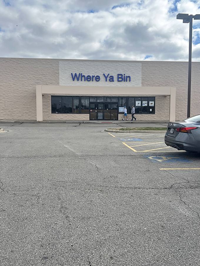 The modest exterior keeps the secret: behind these walls lies the retail equivalent of finding money in last year's winter coat—times a thousand.